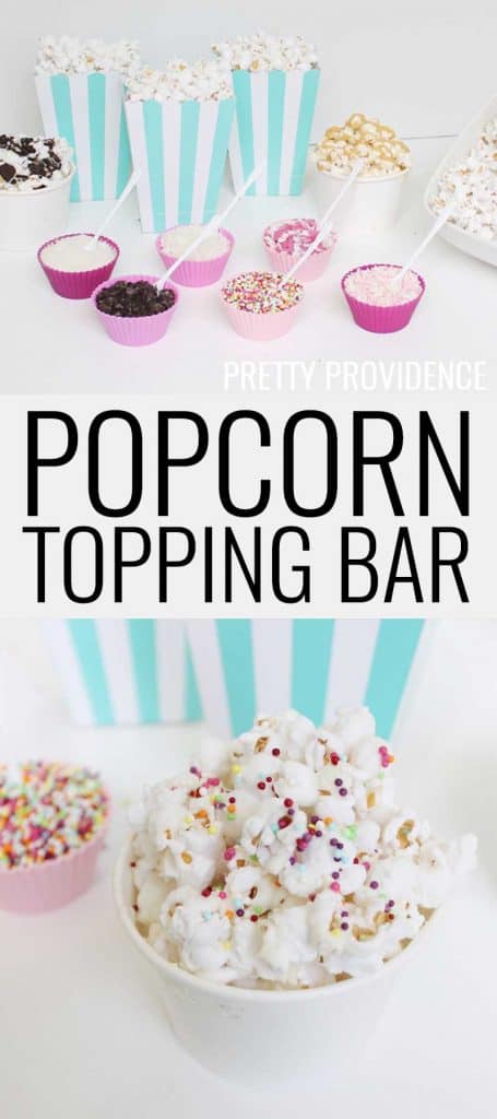 Popcorn Topping Bar for a Party and Topping Ideas