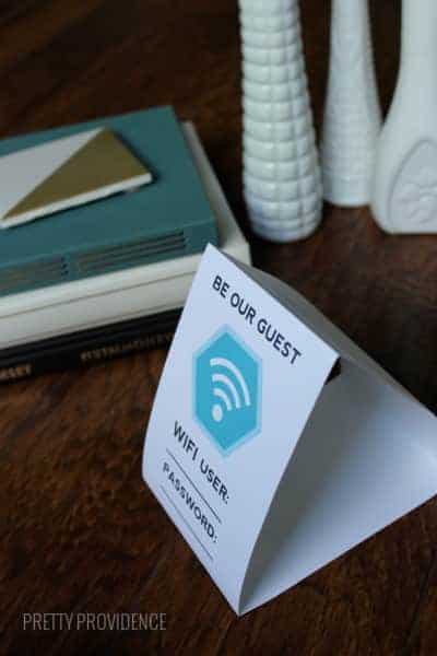Free "Be Our Guest" WiFi Printable - Pretty Providence