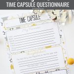 Time Capsule Questions Printable - New Years Activities for Kids