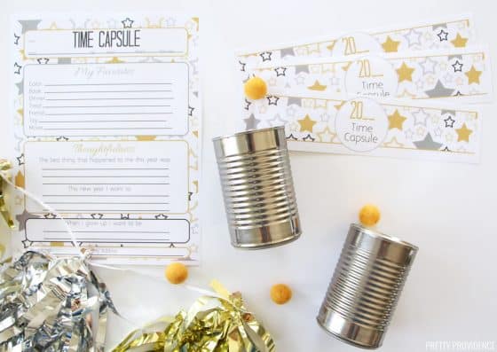 Time Capsule Questions Printable - New Years Activities for Kids
