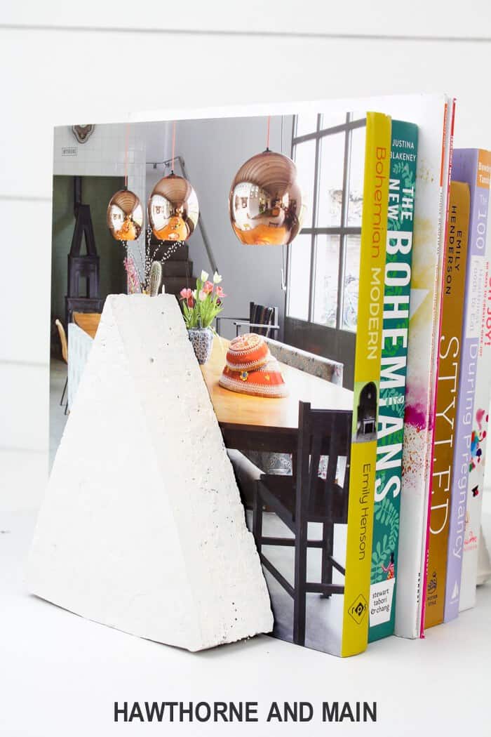 DIY Cement Bookends - Pretty Providence