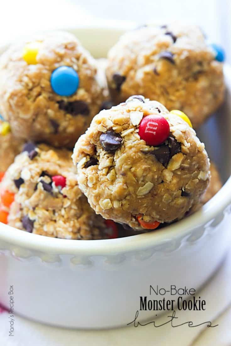 No-Bake Monster Cookie Bites - Pretty Providence