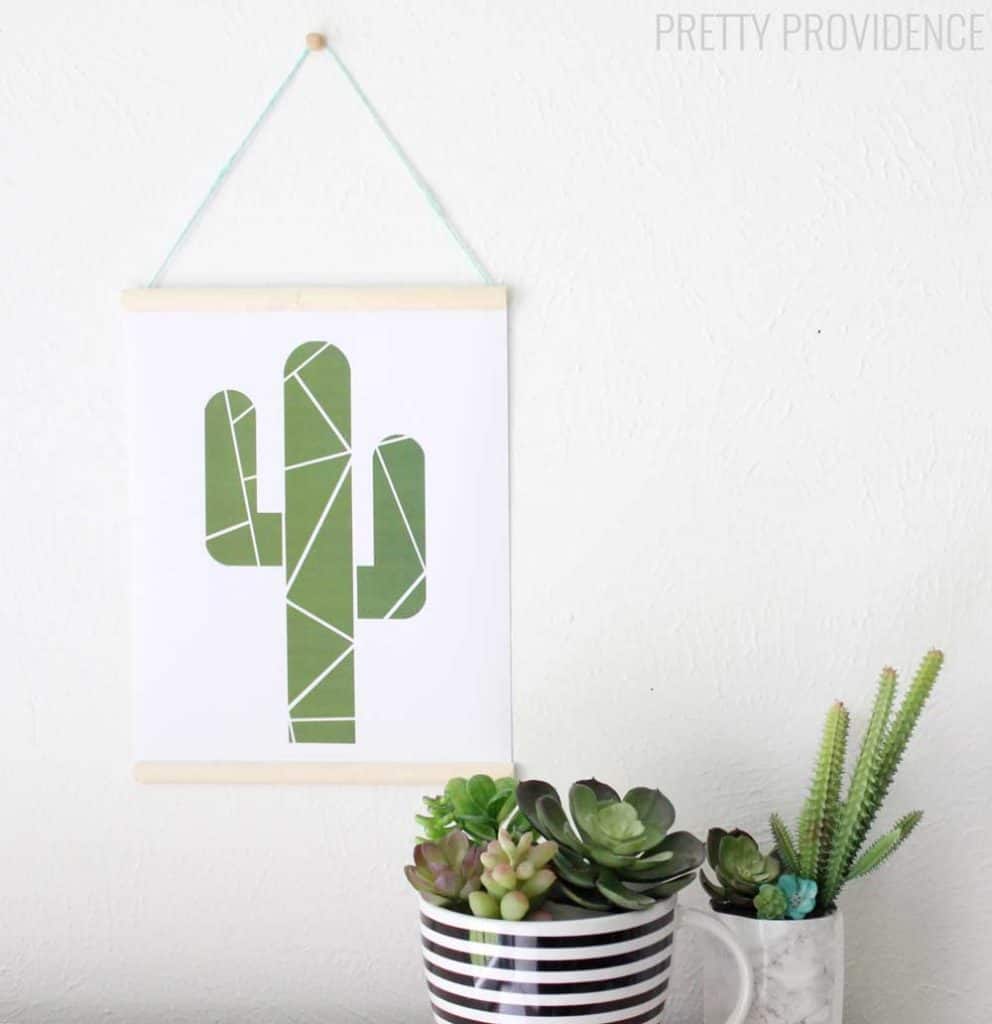 Geometric Cactus Printable