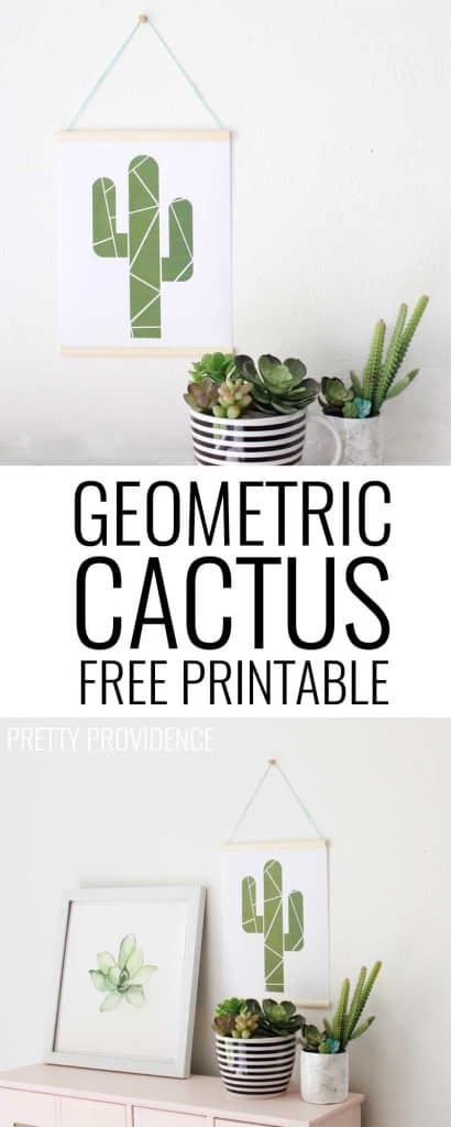 Geometric Cactus Printable