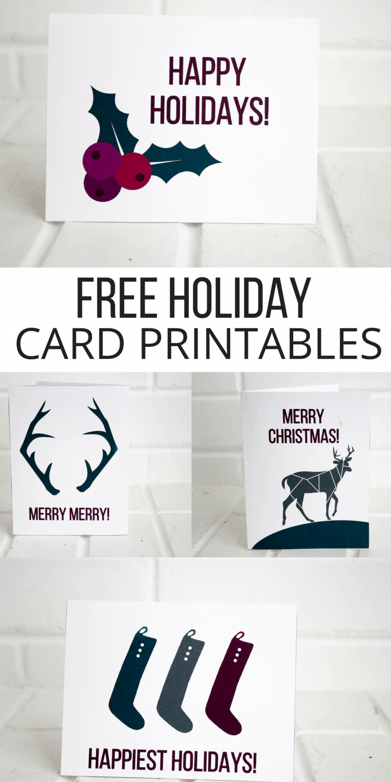 Free Printable Holiday Cards - Pretty Providence