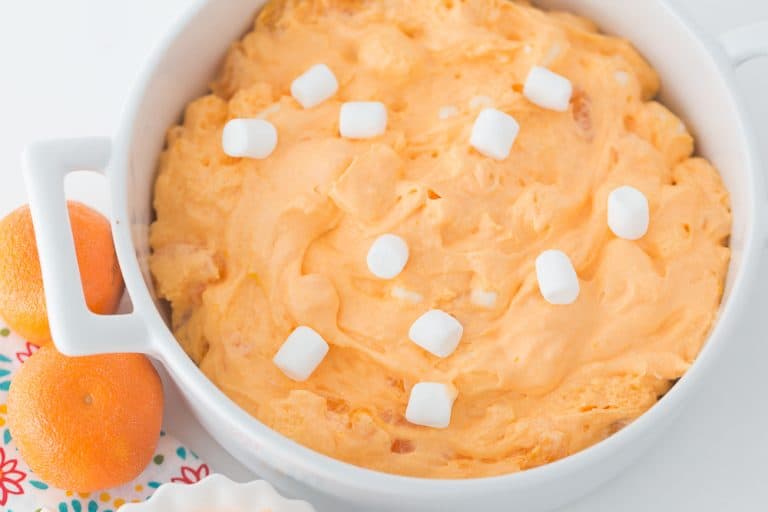 Orange Fluff Dessert (Creamsicle Salad) - Pretty Providence
