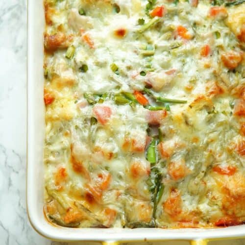 Ham and Asparagus Strata - Pretty Providence