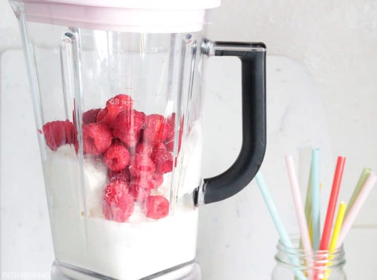 Best Ever Raspberry Milkshake - Pretty Providence