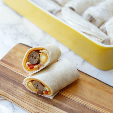 Make Ahead Breakfast Wraps You Can Freeze - Pretty Providence