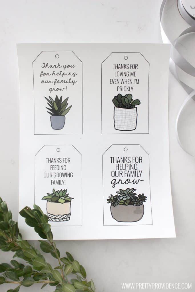 free printable Thank You gift tags