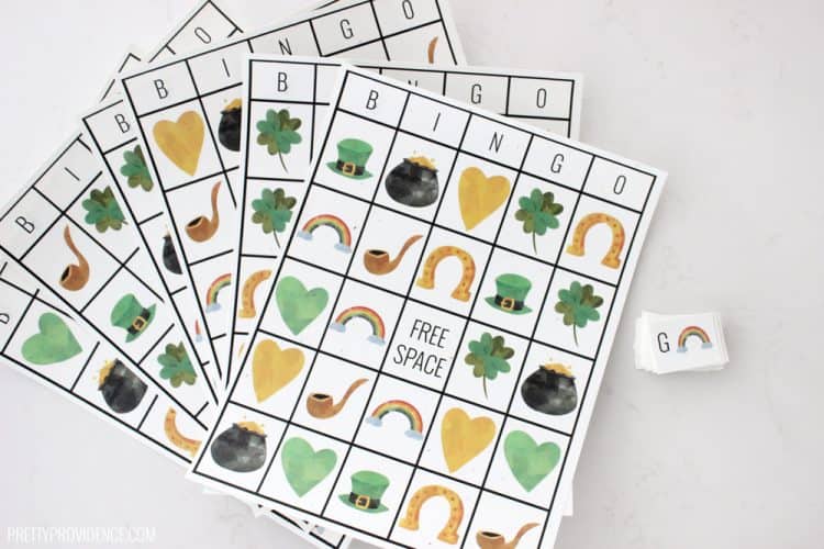 Free Printable St. Patricks Day Bingo Sheets and Calling Cards