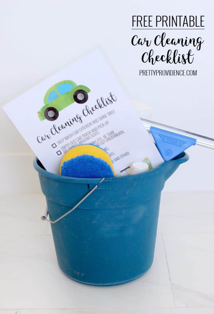 Car Cleaning Checklist - Teach Kids How to Clean A Car