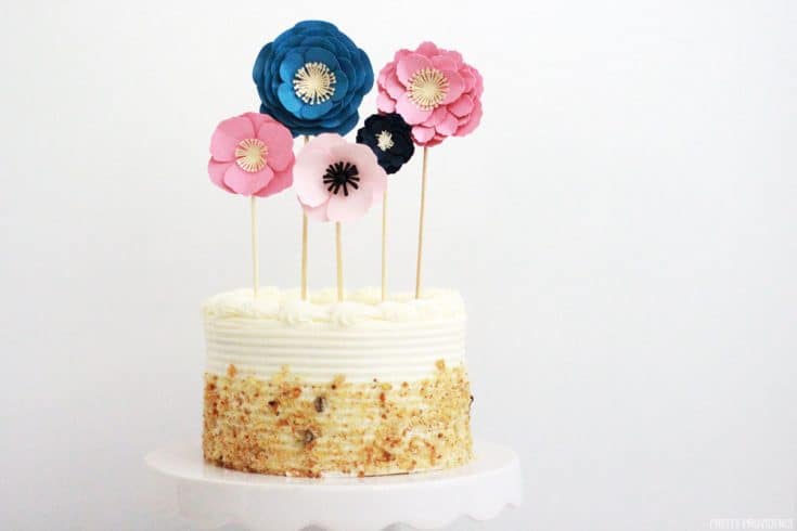 Easy Paper Flowers Cake Topper Pretty Providence