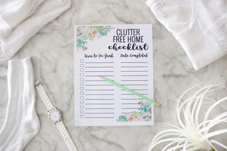 How to get your Home Clutter Free Checklist from Pretty Providence