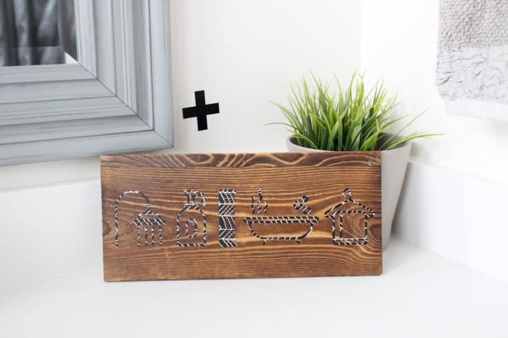 Easy DIY Restroom Sign - Pretty Providence