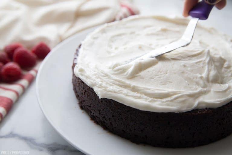Raspberry Chocolate Cake with Cream Cheese Frosting