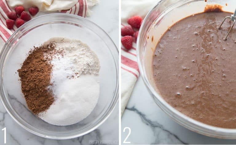 Raspberry Chocolate Cake with Cream Cheese Frosting