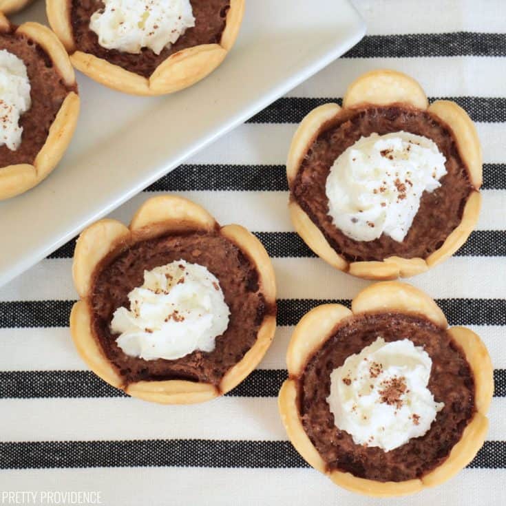 Easy Mini Chocolate Pies - Pretty Providence