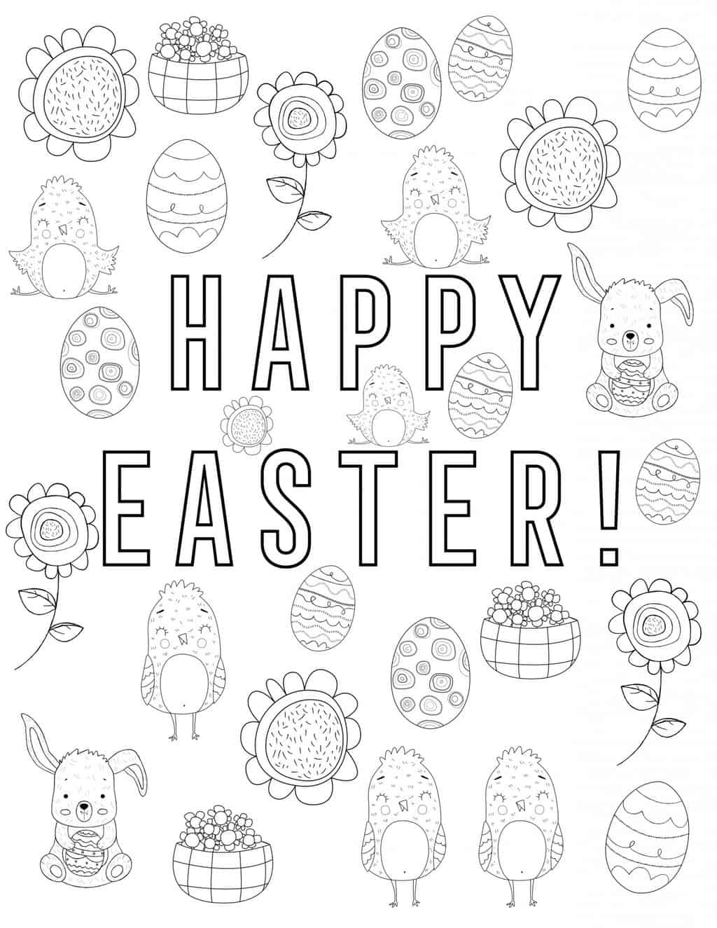 Cute Spring Coloring Pages Free Printable - Pretty Providence