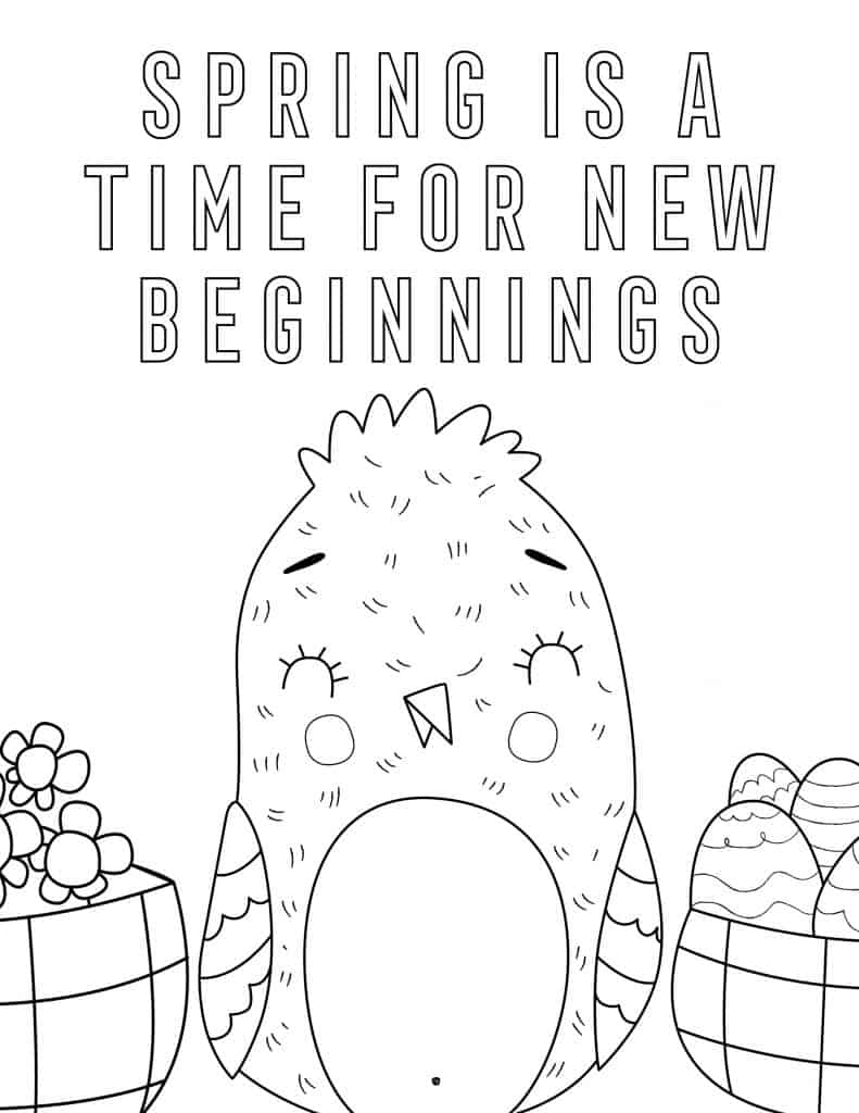 Cute Spring Coloring Pages Free Printable - Pretty Providence
