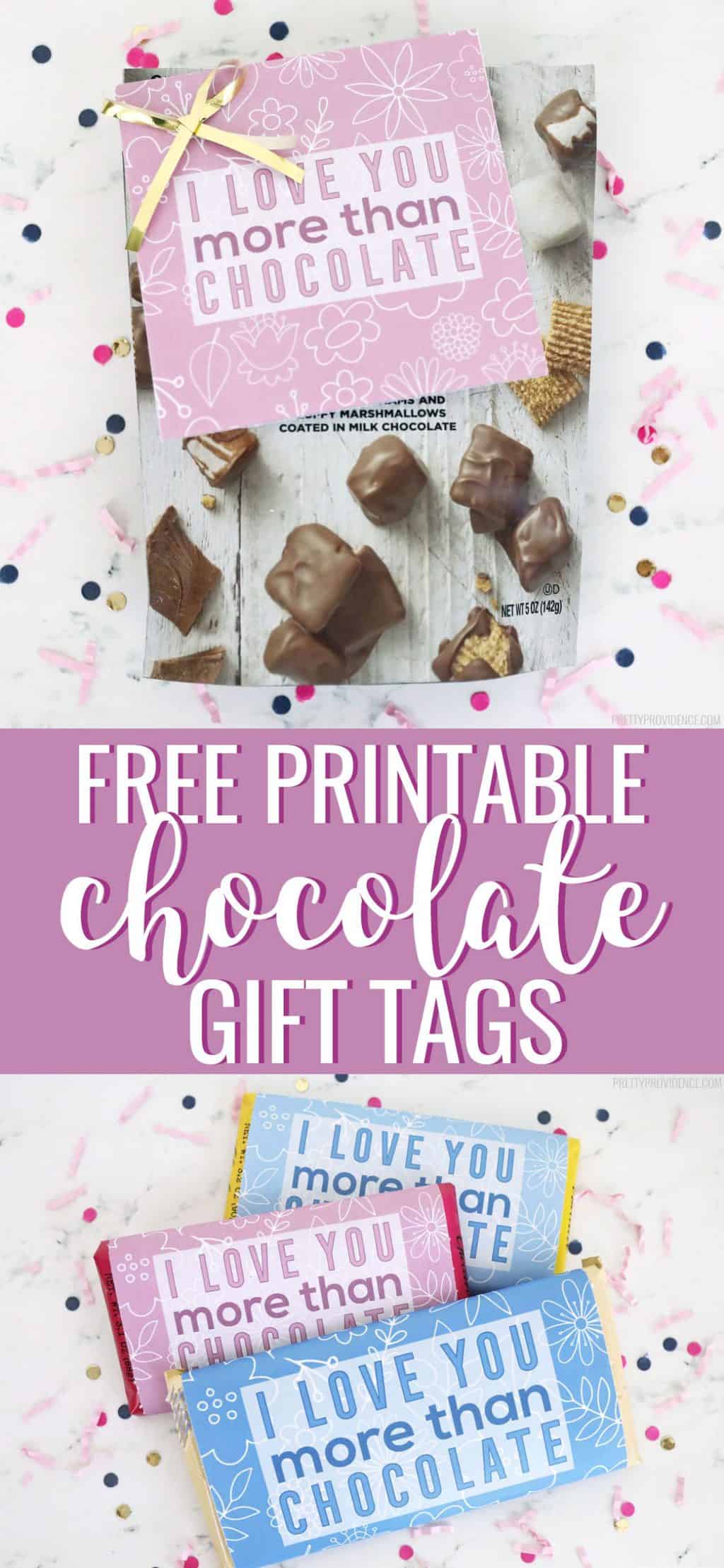 Free Printable Gift Tags & Candy Bar Wrappers - Pretty Providence