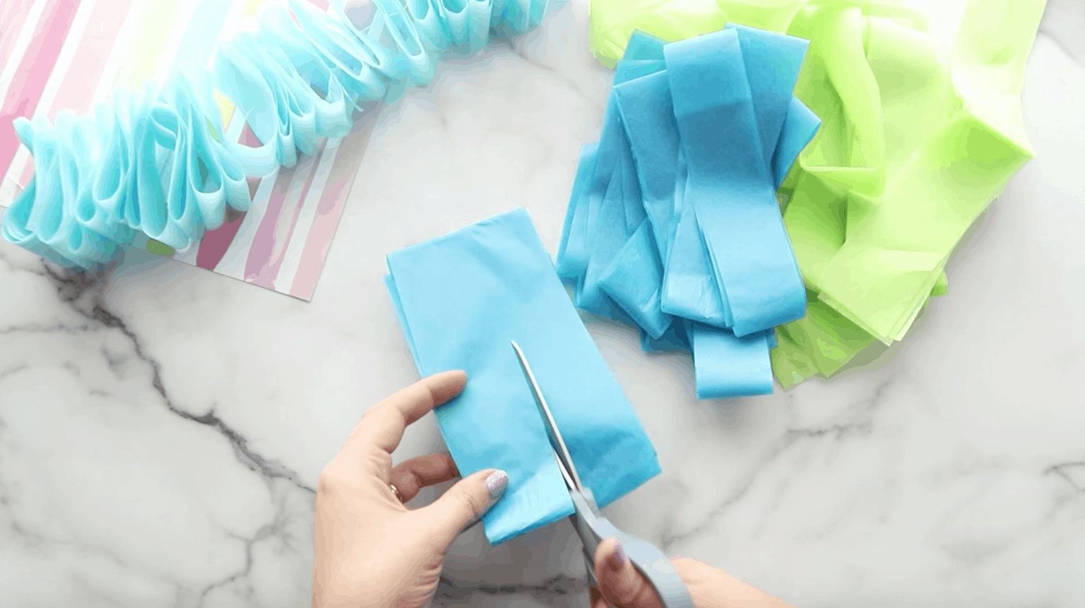 DIY Ruffled Tissue Paper Garland - Pretty Providence