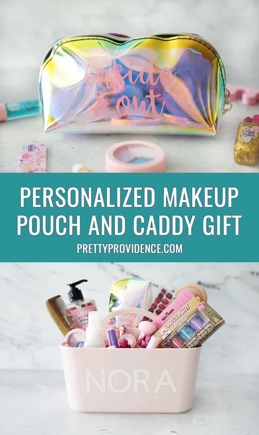 Personalized Makeup Caddy and Pouch - Pretty Providence