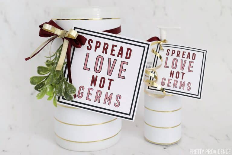 Spread Love, Not Germs - Free Printable Gift Tags - Pretty Providence