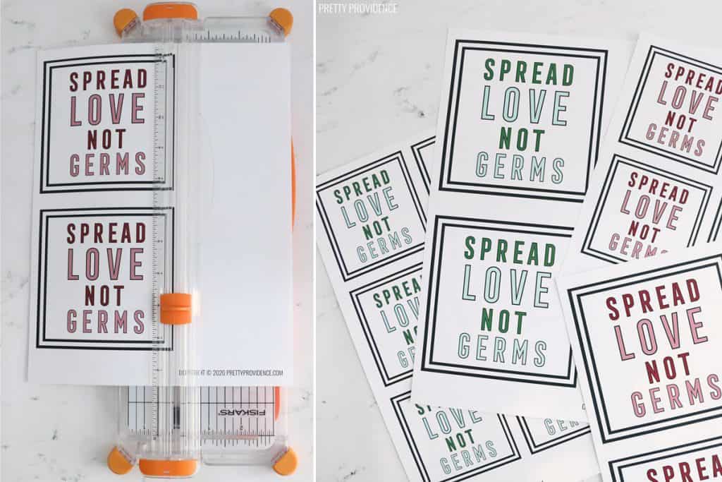 Spread Love, Not Germs - Free Printable Gift Tags - Pretty Providence