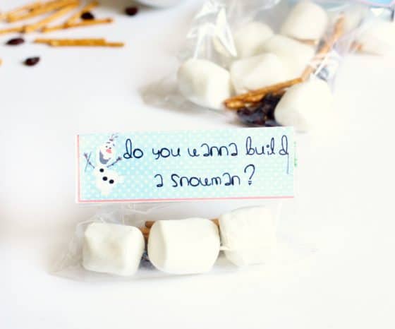 Do You Wanna Build a Snowman Printable Bag Topper - Pretty Providence