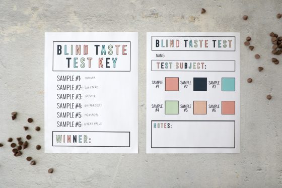 Blind Taste Test Printables and Ideas - Pretty Providence