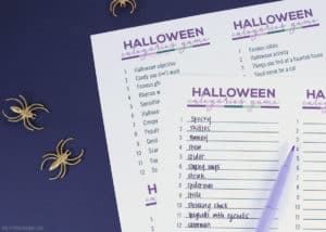 Halloween Categories Game AKA Scattergories - Pretty Providence