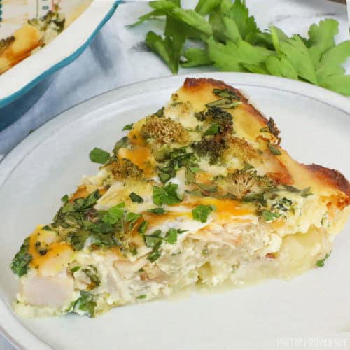 Turkey Quiche with Mashed Potato Crust - Pretty Providence