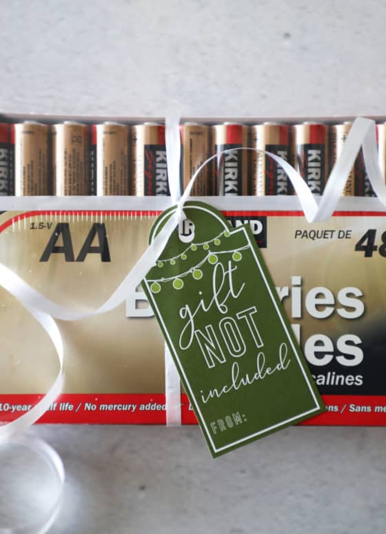 Gift Not Included Free Printable Gift Tag - Pretty Providence