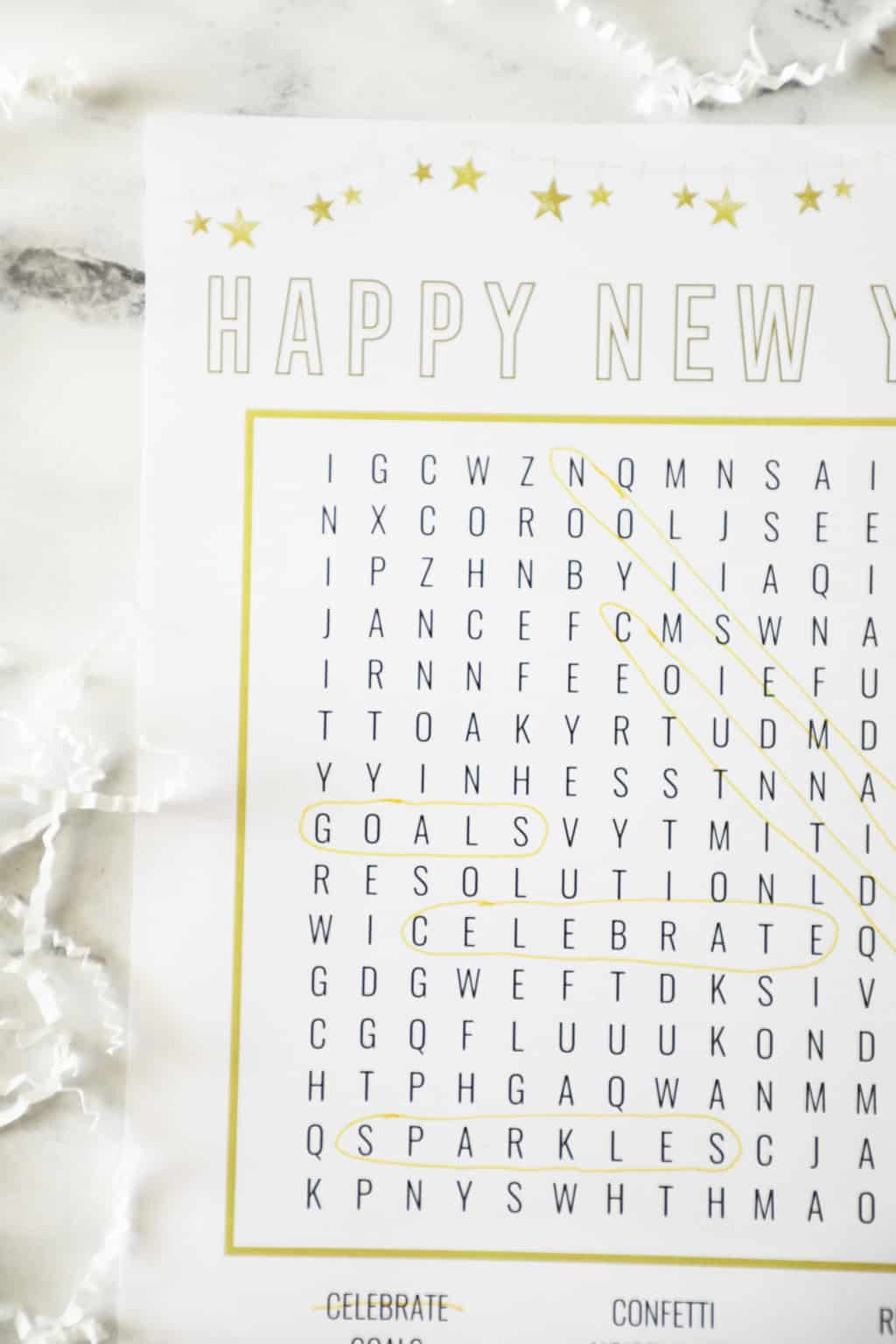 New Year's Eve Word Search - Pretty Providence