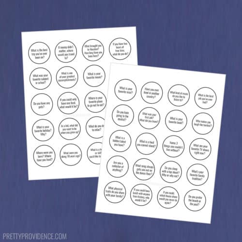 Getting to Know You Activity - Pretty Providence