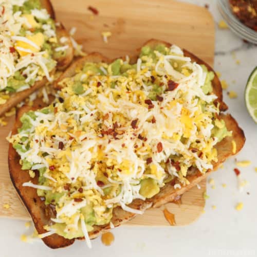 Avocado Toast with Egg - AKA Grated Egg Toast