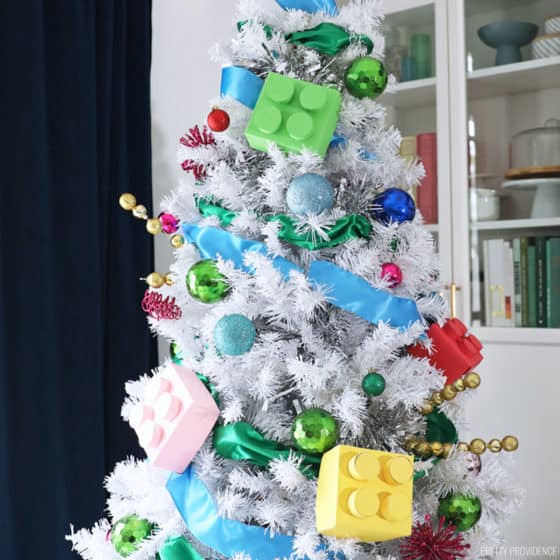 Lego Christmas Tree + DIY Lego Christmas Ornaments