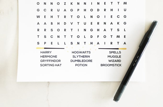 Harry Potter Word Search - Pretty Providence