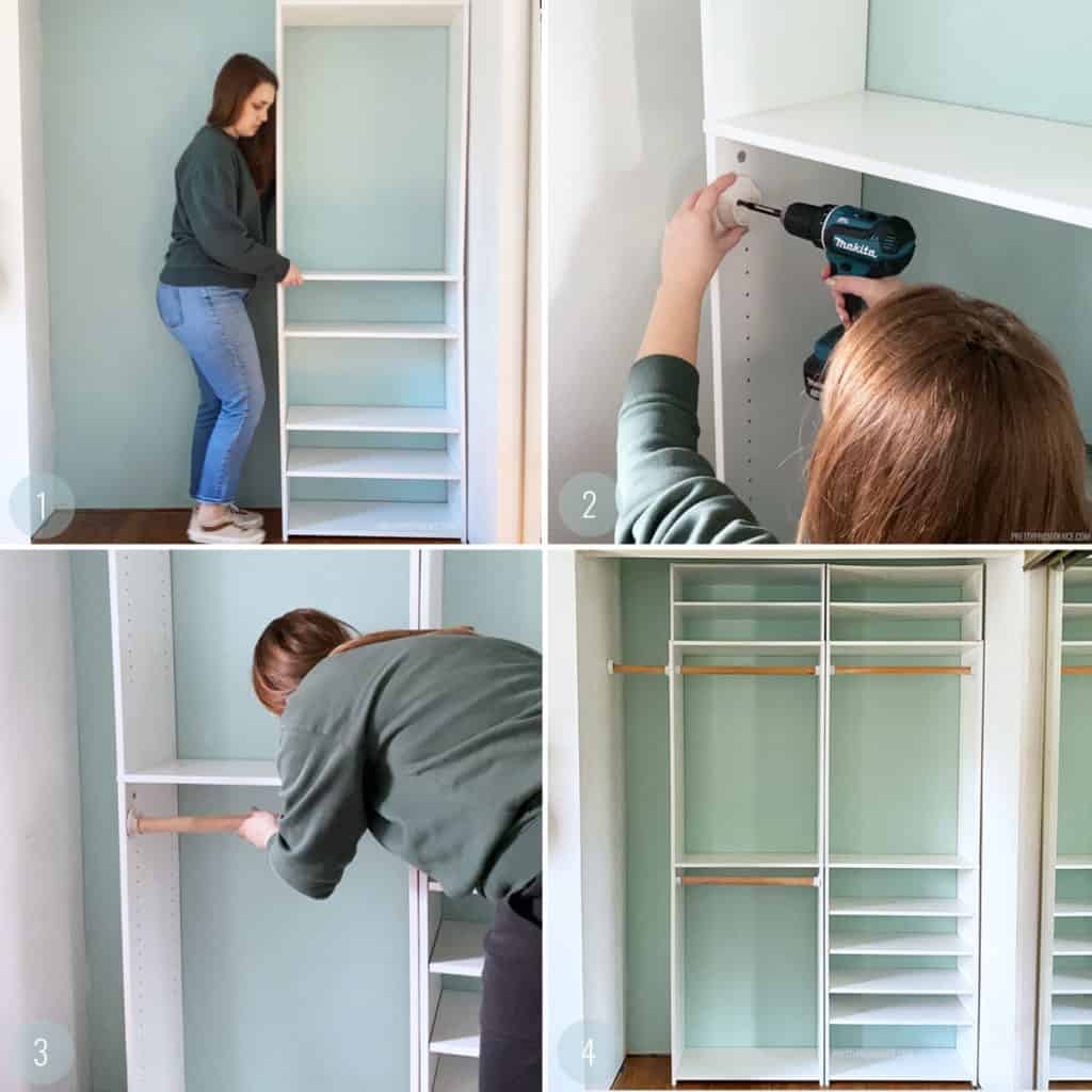 Small Closet Makeover (Closet Bookshelf Hack) - Pretty Providence