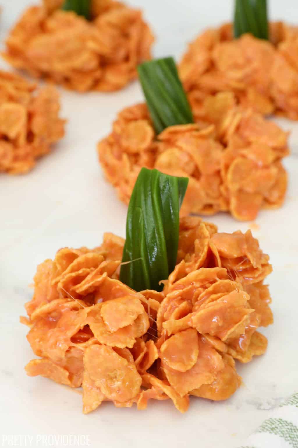 Corn Flake Pumpkin Marshmallow Treats